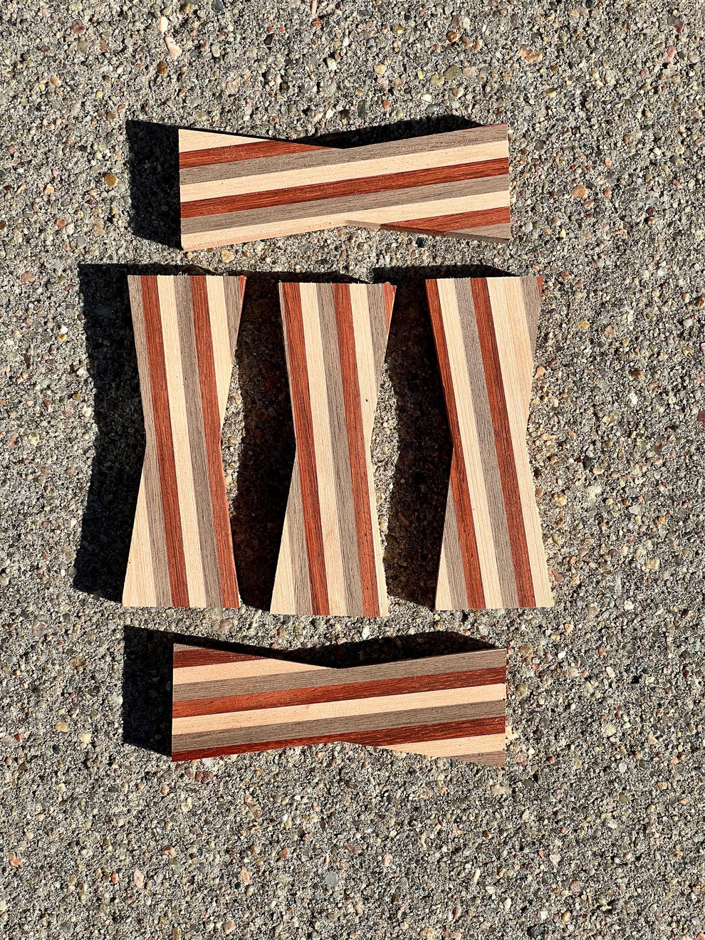 Striped Bow Tie Inlay - Limited Edition (5 pack) – Daniel Dunlap Woodworks